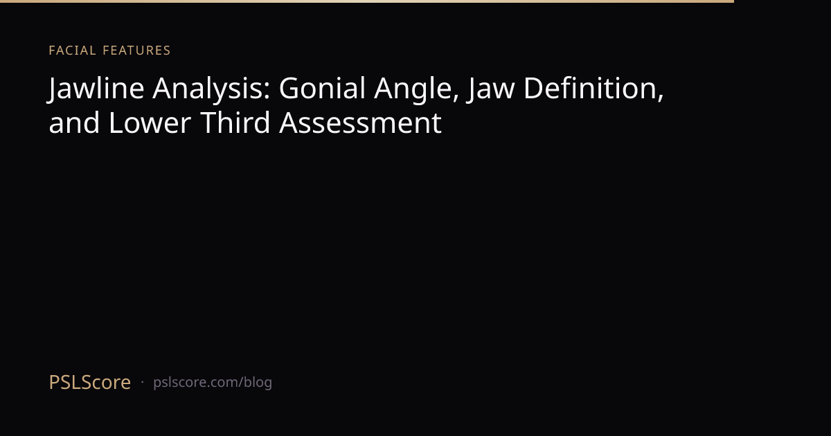 Jawline Analysis: Gonial Angle, Jaw Definition, and Lower Third ...