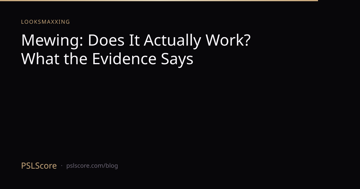 Mewing: Does It Actually Work? What the Evidence Says | PSLScore